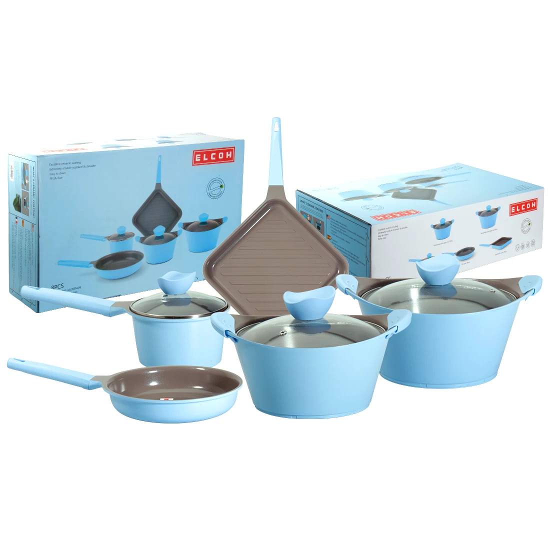 Cooklover 8pcs Diecast Aluminum Nonstick Pfoa Free Cookware Sets - Buy ...