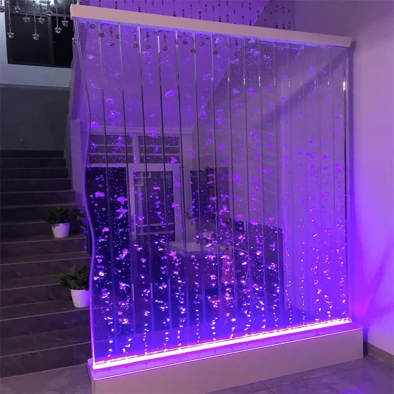 Modern Luxury LED Acrylic Aquarium Water Bubble Wall Screen