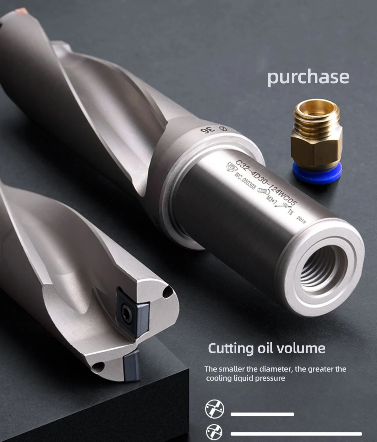 CNC Milling Tool Drill Bits - High Speed Indexable Carbide