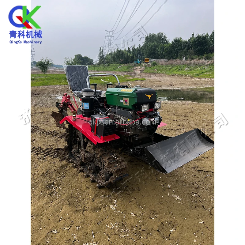 Rotary Plough Plus Digger Drought & Water Crawler Tractor
