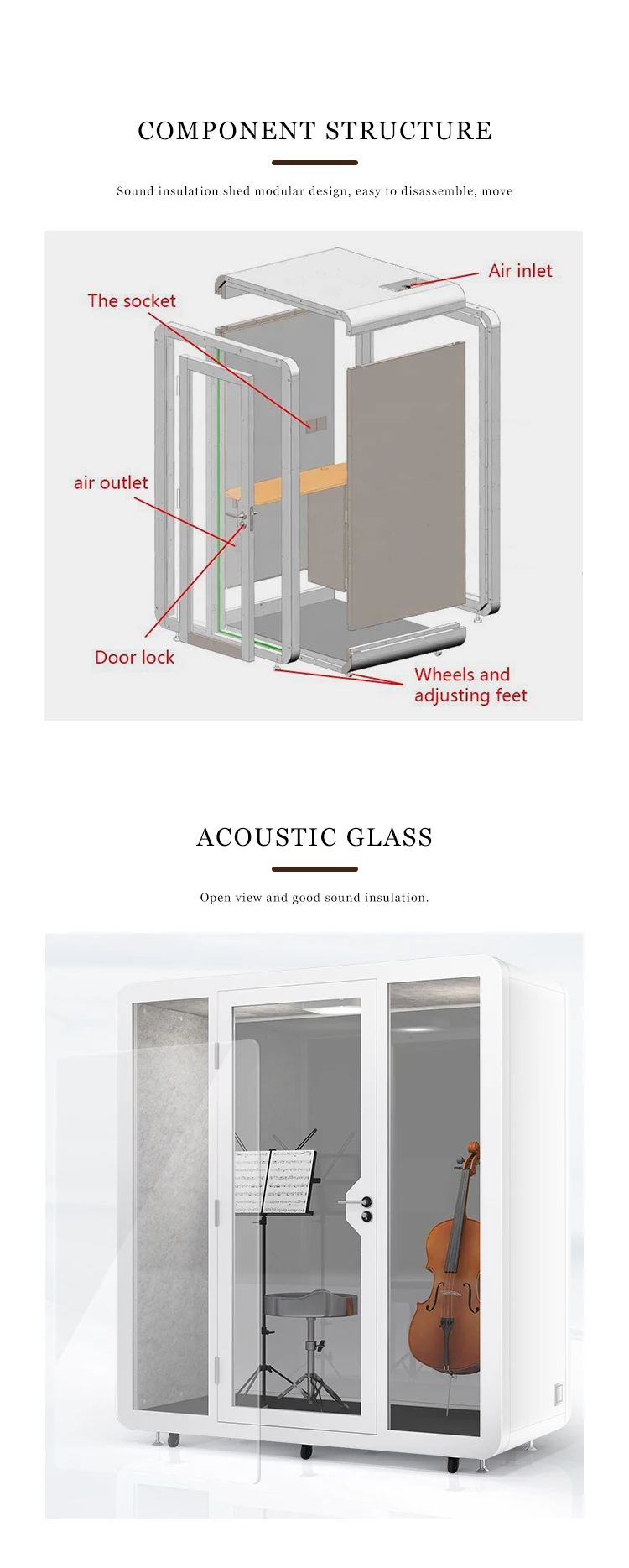 Commercial Office Furniture Modular Office Phone Booth Privaci Booth ...