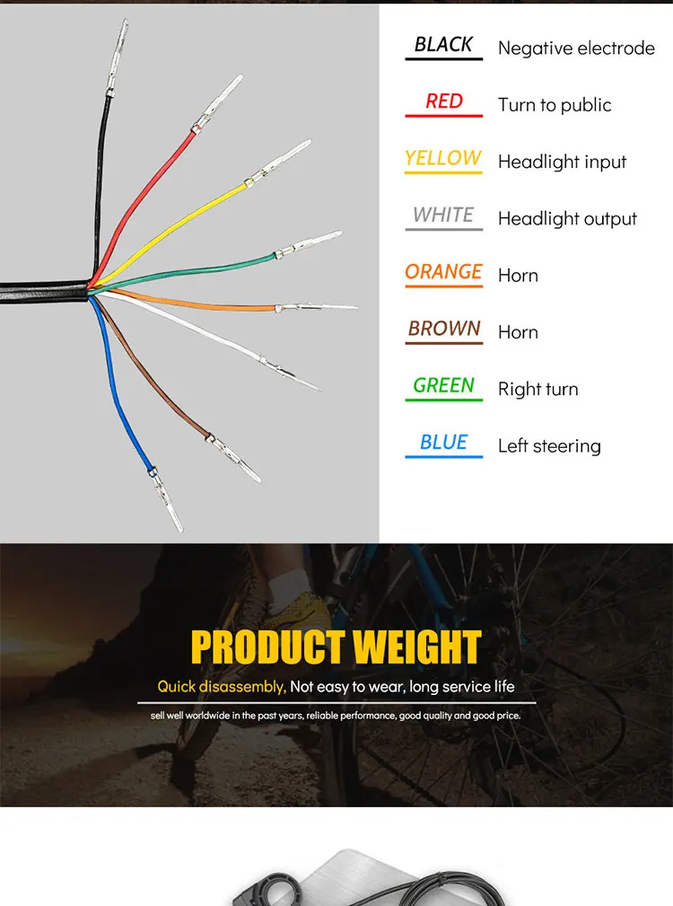 WuXing DK336 Electric Bicycle Controller Switch - 36V/48V Handlebar ...