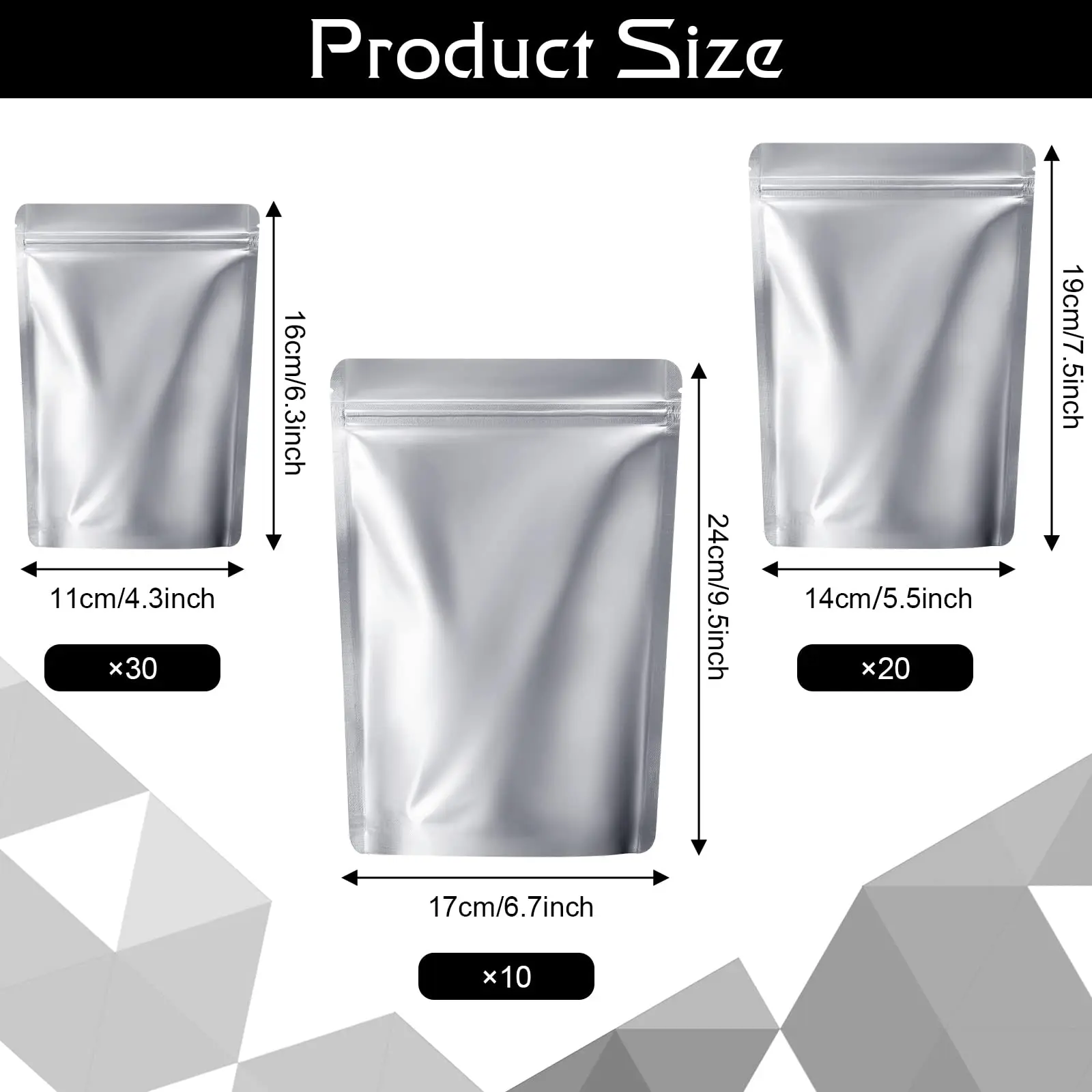 Customization Colored Zip Lock Plastic Gold Metallic Mylar Stand Up ...