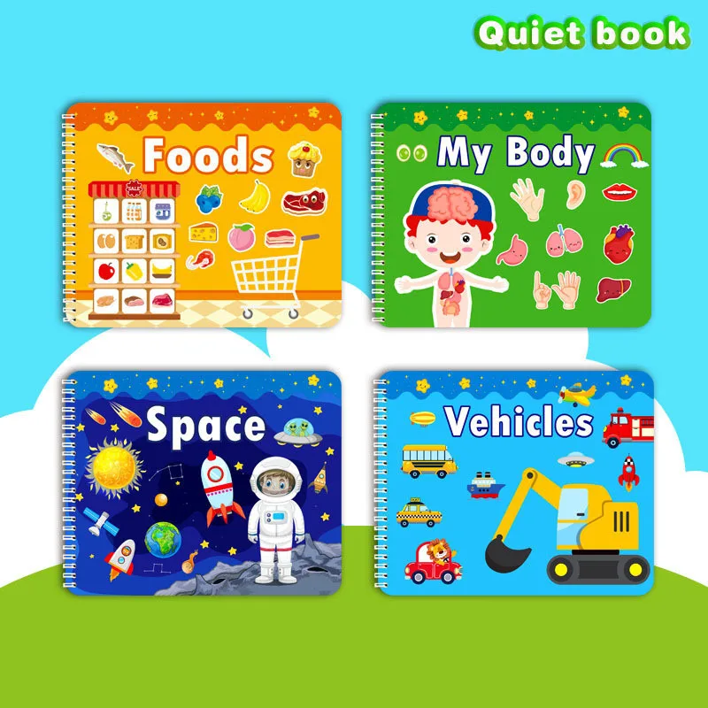 Kindergarten Daily Life Skills Learning Portable Busy Book 4 Designs ...