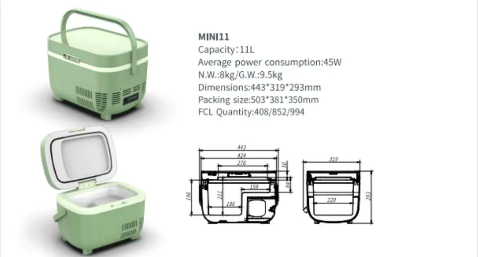 Mini Cooler Box Car Refrigerator - Perfect for Outdoor Camping