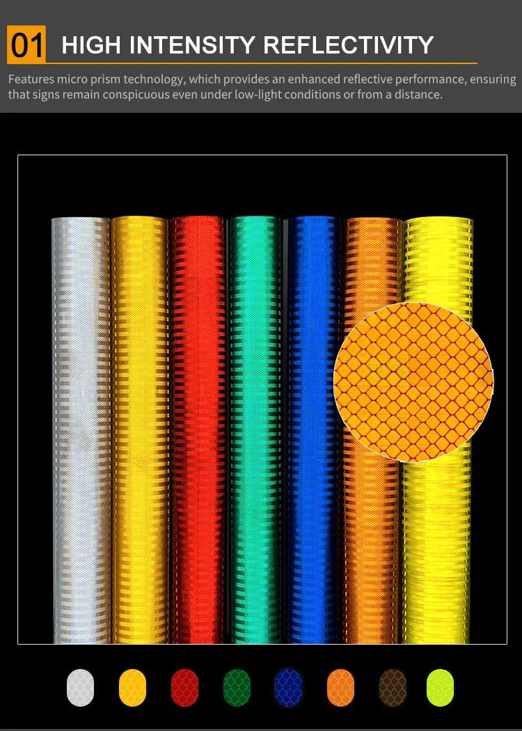 LU Yellow Colorful Printable Reflect Adhesion Reflective Vinyl Sheeting ...