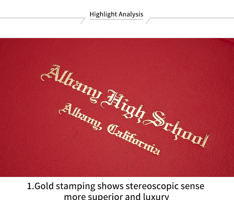 Red Imprinted High School Graduation Diploma Covers for Certificate 6 ...
