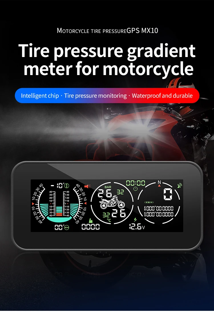Universal Motorcycle GPS Speed Altimeter Compass for Offroad