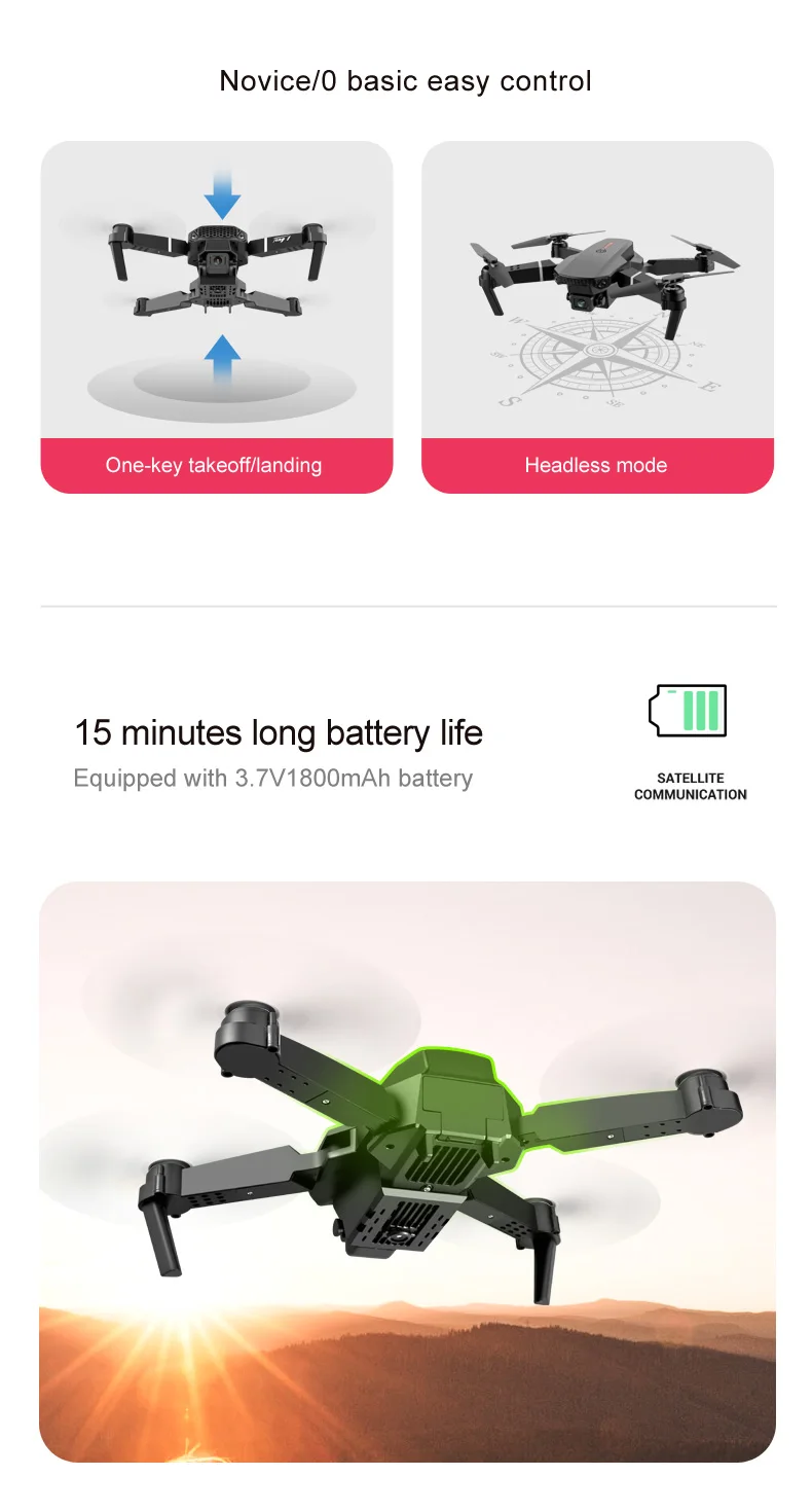 Cheap Beginner Drone 13 Minutes 6 Axis Wifi Flight Controller Led Dual ...
