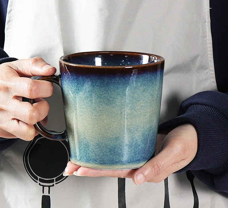 Custom Decor Taza Creative Japanese Ceramic Cup Reactive Glazed Ceramic ...