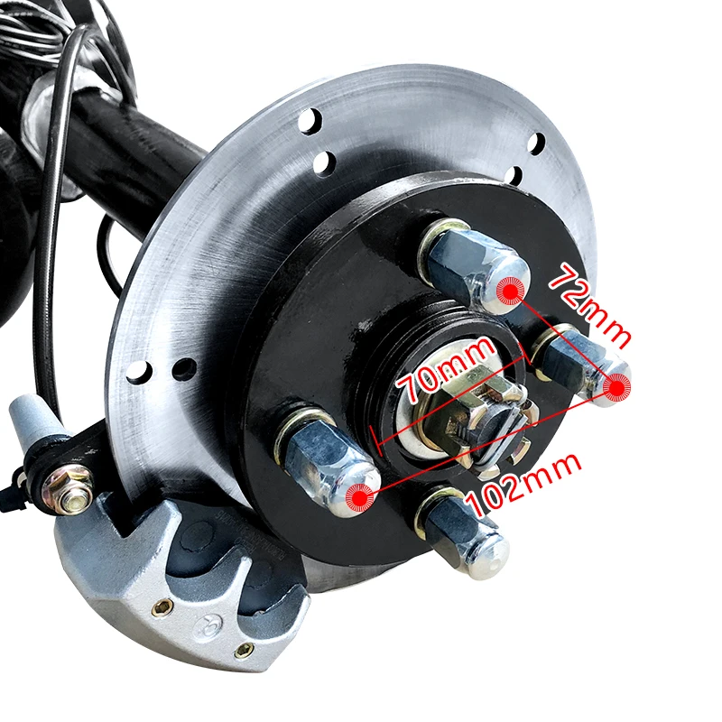 Electric Tricycle Rear Axle with Disc Brake - Steel 4-Wheel Motor for E ...