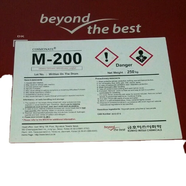 Korea Kumho Mitsui M200 Polymeric Mdi 4 4 Cas 9016-87-9 For ...