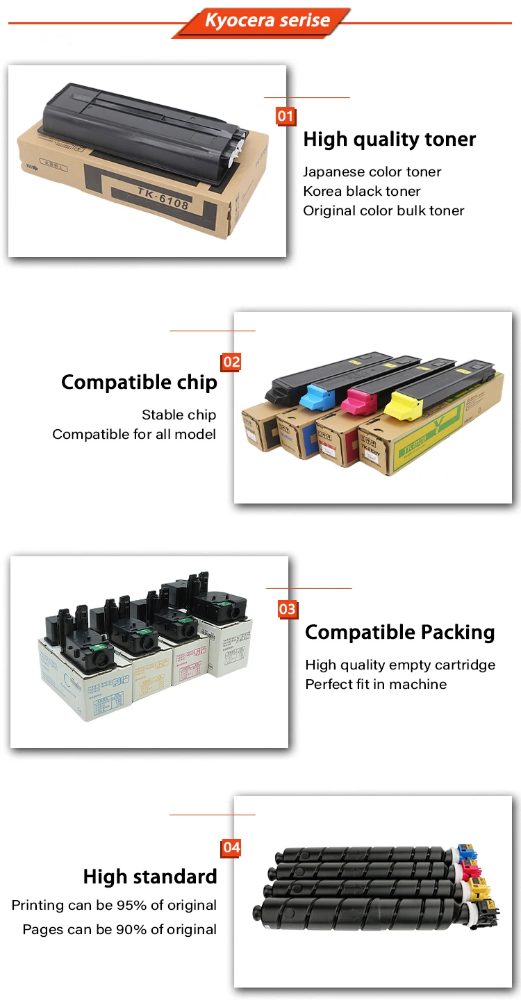 Compatible Tk8505 Tk8506 Tk8507 Tk8508 Color Toner Cartridge For ...
