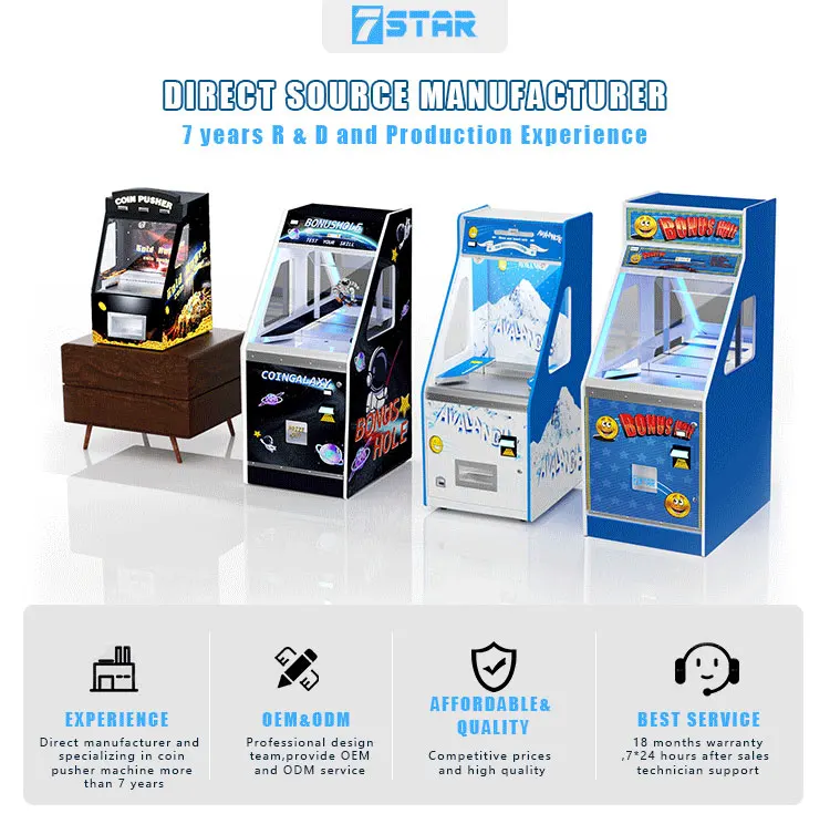 7STAR Coin Pusher Game Machine - High Quality & Customizable