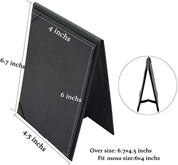 Leather Table Tent Menu Display Holder Covers For Cafes Bars 4 X 6 ...