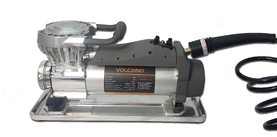 VOLCANO Heavy Duty 12V Air Compressor - High Output & Universal