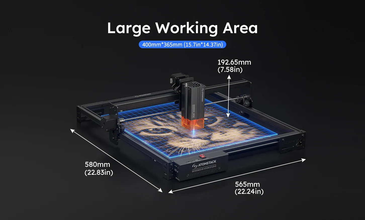 ATOMSTACK A20 PRO V2 20W Laser Cutter for Precision Engraving