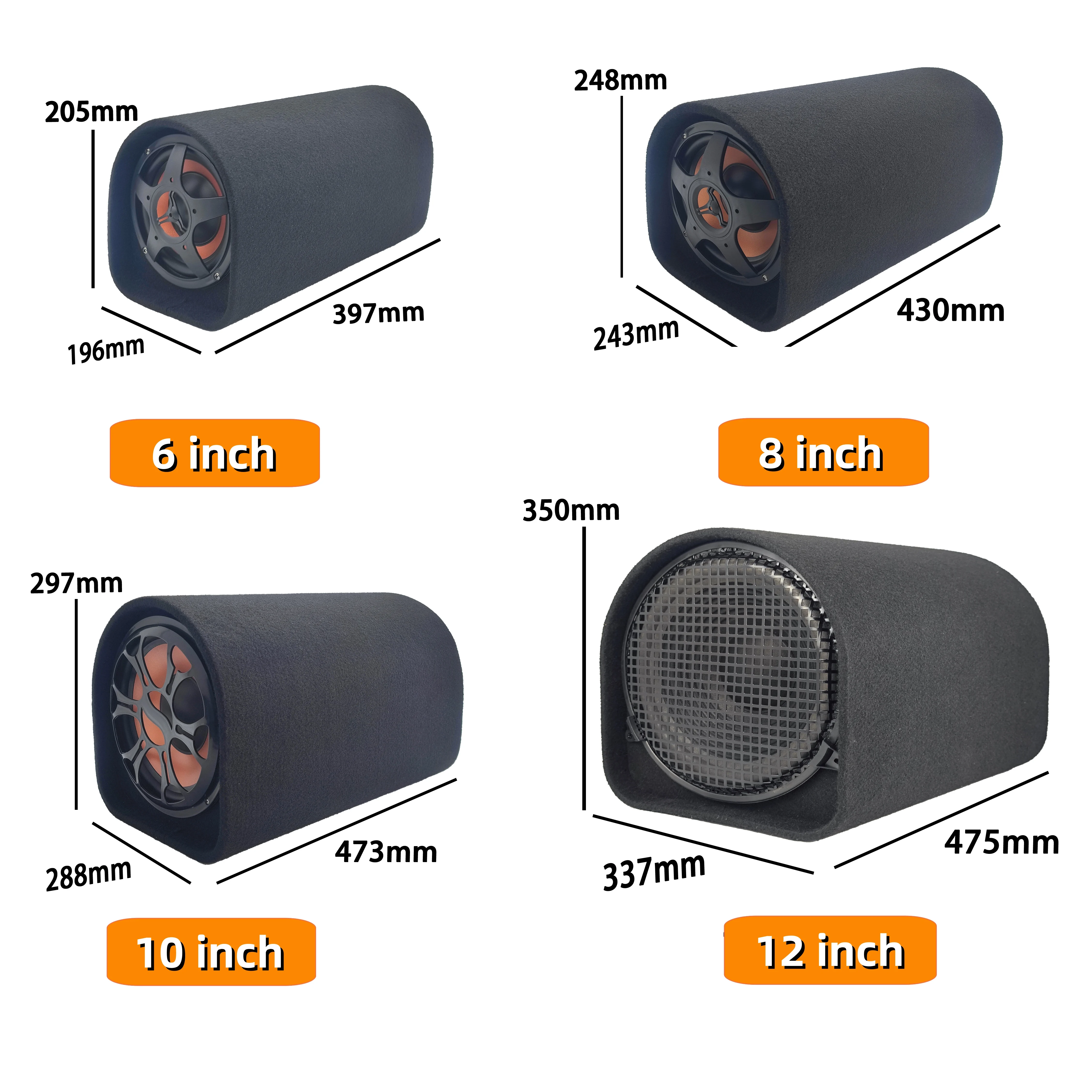 10 Inch Subwoofer Enclosure Peak 70W Car Active Subwoofer Sound ...