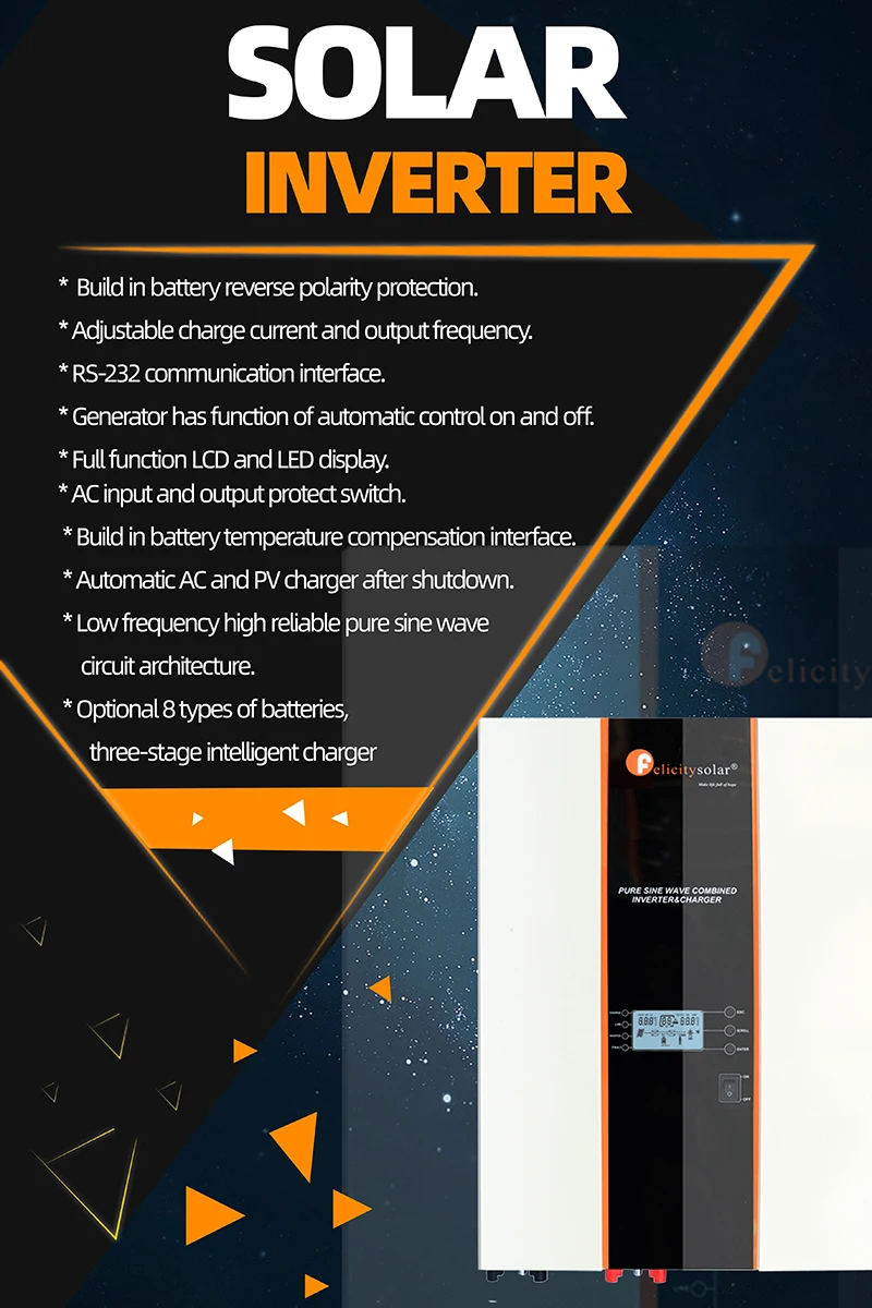 Felicity Solar Inverters Hybrid Inverter 10kva 48v 8000 Watt 220v Pure ...