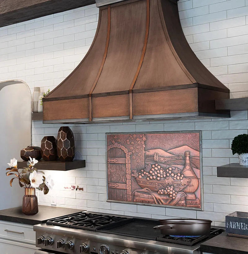 Copper Murals Tuscan Classic Design for Kitchen Backsplash