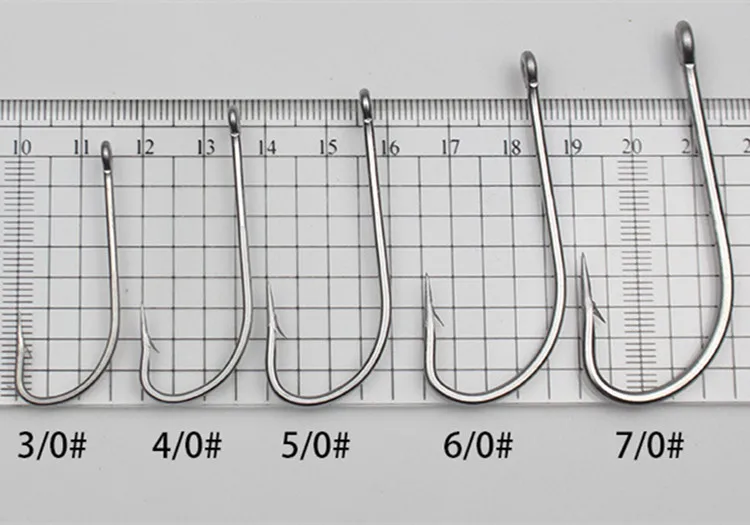 Landing High Quality Stainless Steel Saltwater Fishing Hooks Large 1/0 ...