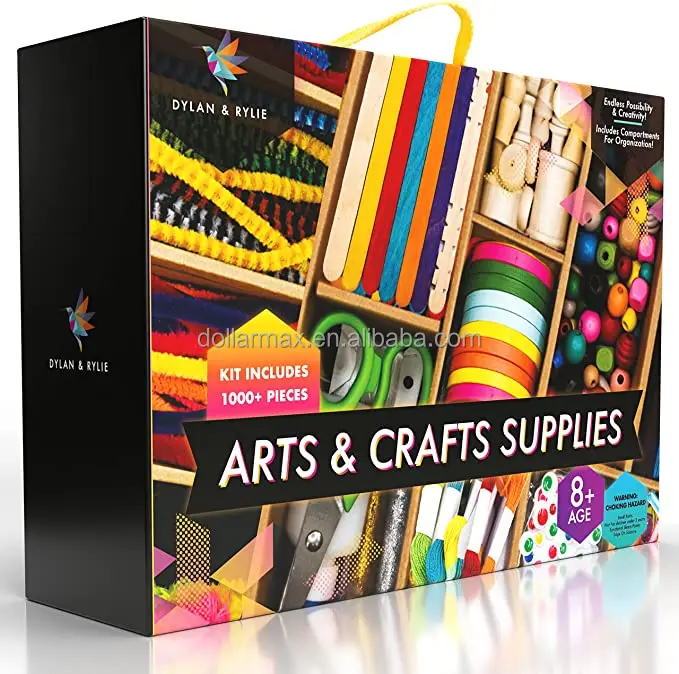 Arts and Crafts for Kids - 1000 Piece Craft Set Box