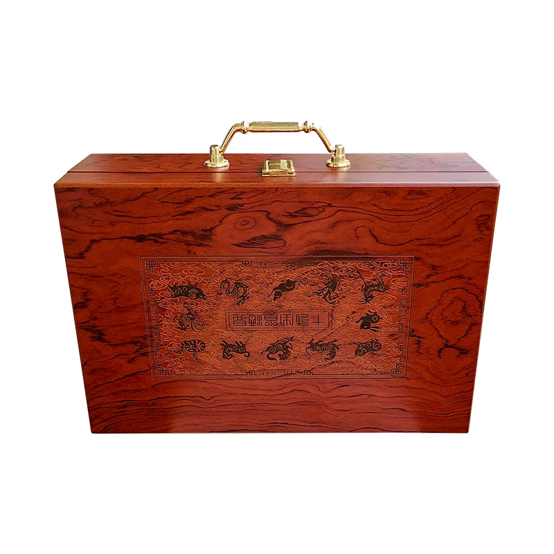 Luxury Cherry Wood Finish Wooden Boxes Cosmetic Sets Perfume Series ...