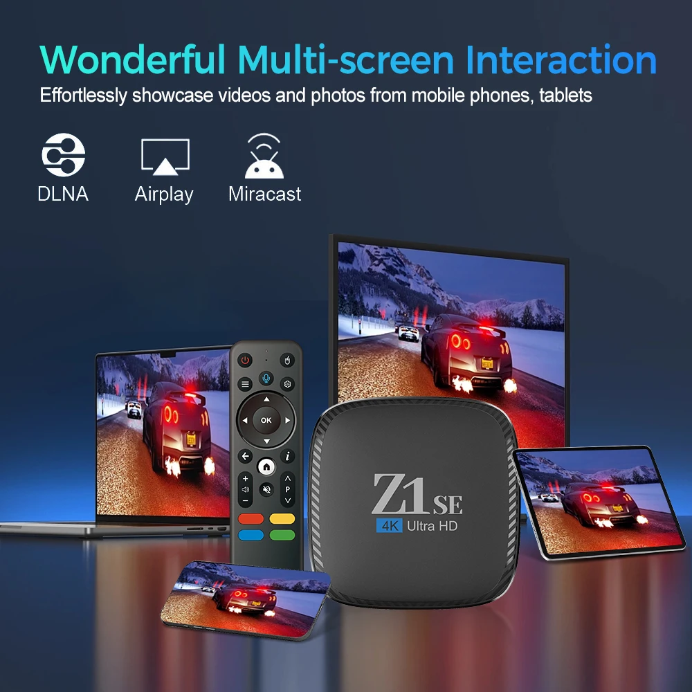 Quad Core Z1 SE TV Box Allwinner H313 2.4G/5G+BT5.0 Supports 4K ...