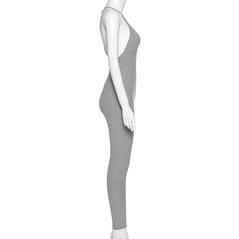 Hot Sales Summer Women Bodysuit Backless Jumpsuit V Neck One Piece