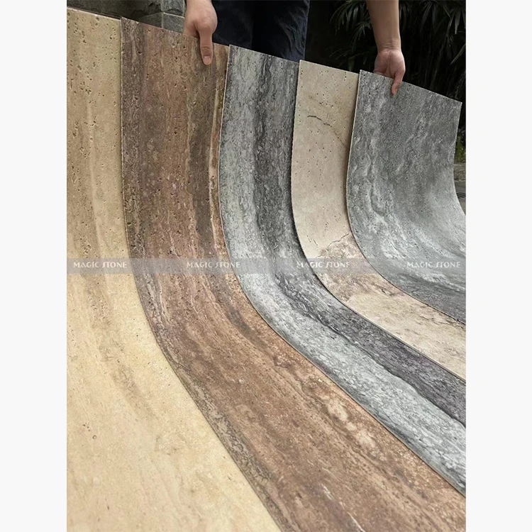 MCM Stone Yellow Travertin Wall Cladding - Flexible & Durable