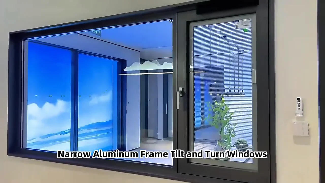 Best Tilt And Turn Windows With Double Glazing Louver Curtain Aluminum ...