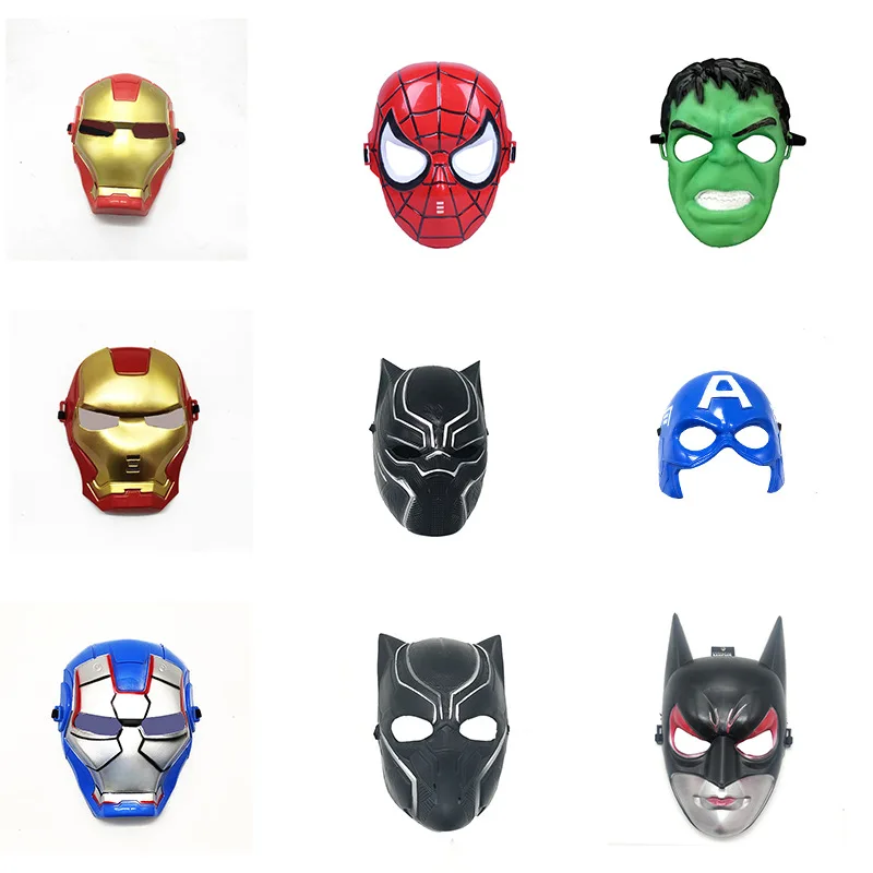 Spider-man Hulk Iron Man Mask Children's Halloween Cartoon Mask ...