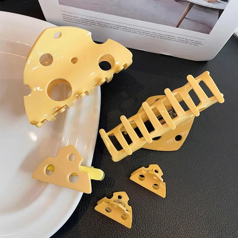 Korean Cheese Hollow Acrylic Shark Claw Clip Triangle Multicolour Hair ...