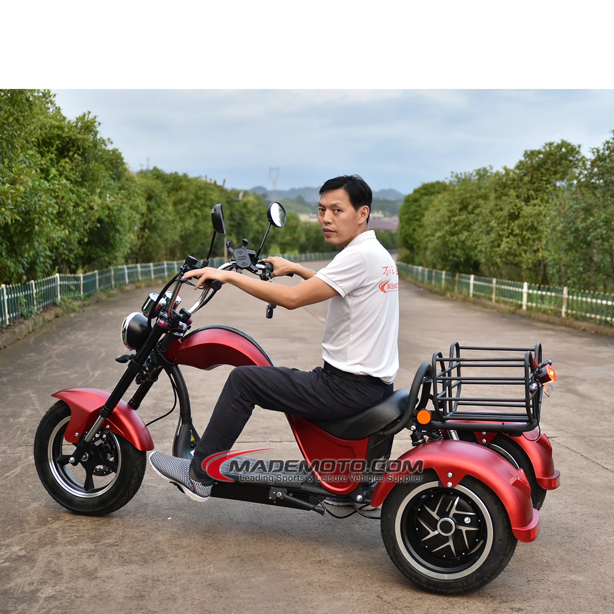 Street Legal 3 Wheel Electric Scooter - Mademoto King Adult