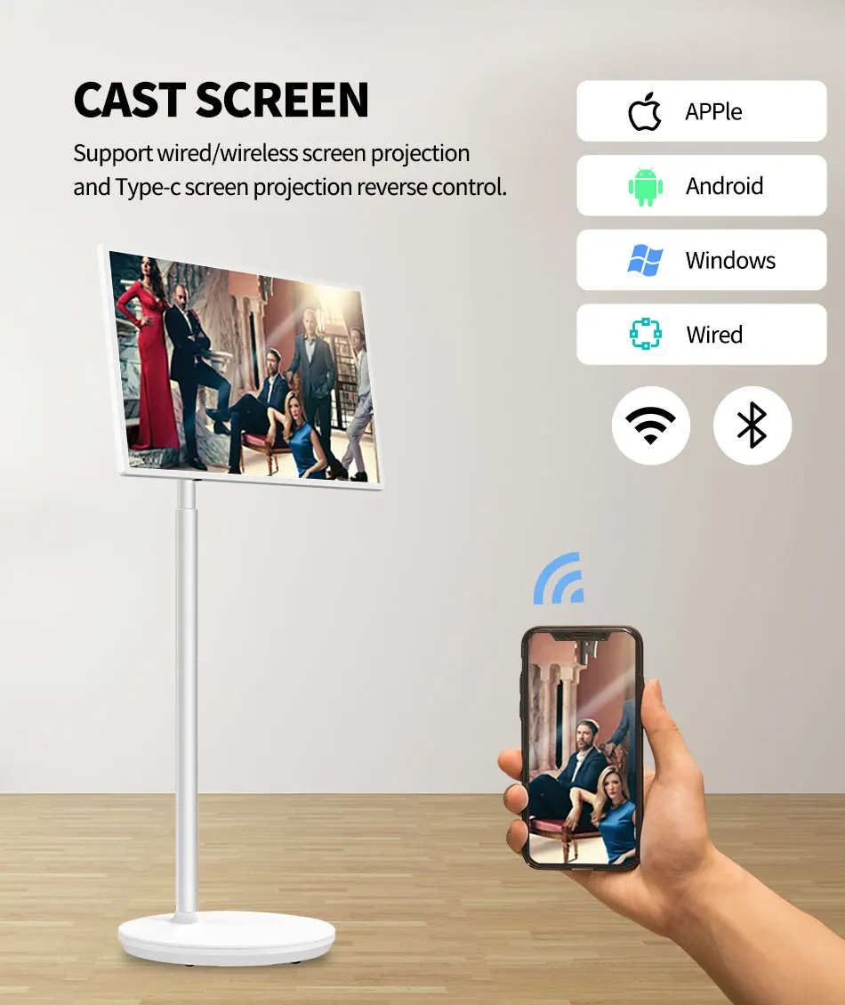 Factory 32inch 128gb 9500mah Smart Touch Screen 32" Tv Display Smart ...