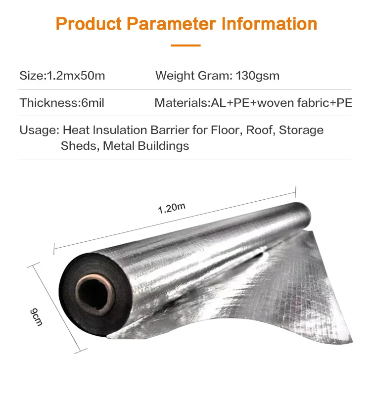 Double-sided Reflective Aluminum Foil Insulation - 97% Reflectivity