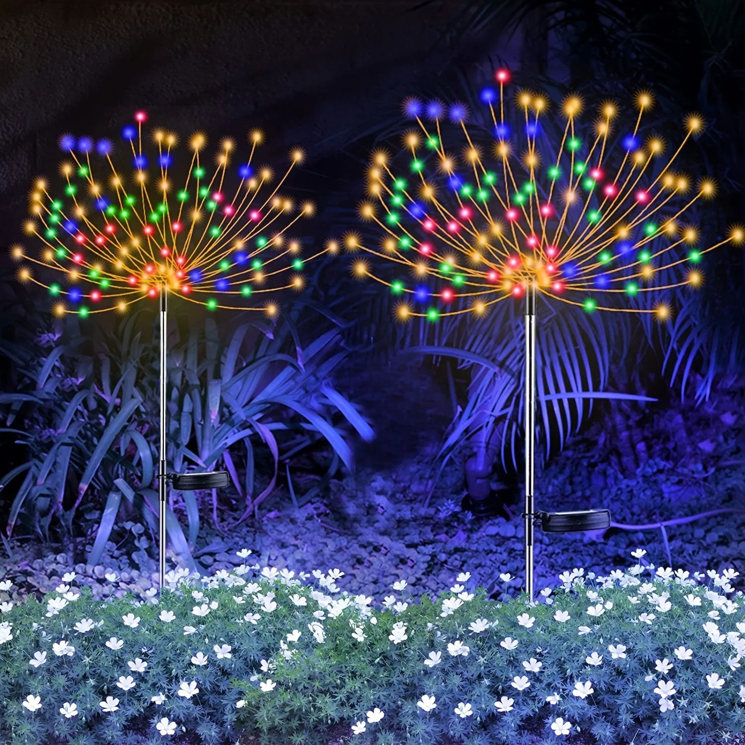 Outdoor Solar Fireworks Lamp - 8model Flash String Fairy