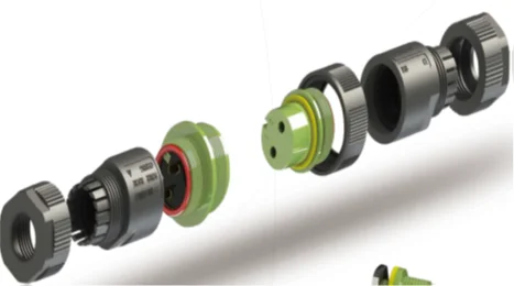 Exceedconn 4 Pin Female Connector - IP68 Rated Black Cable Extension ...