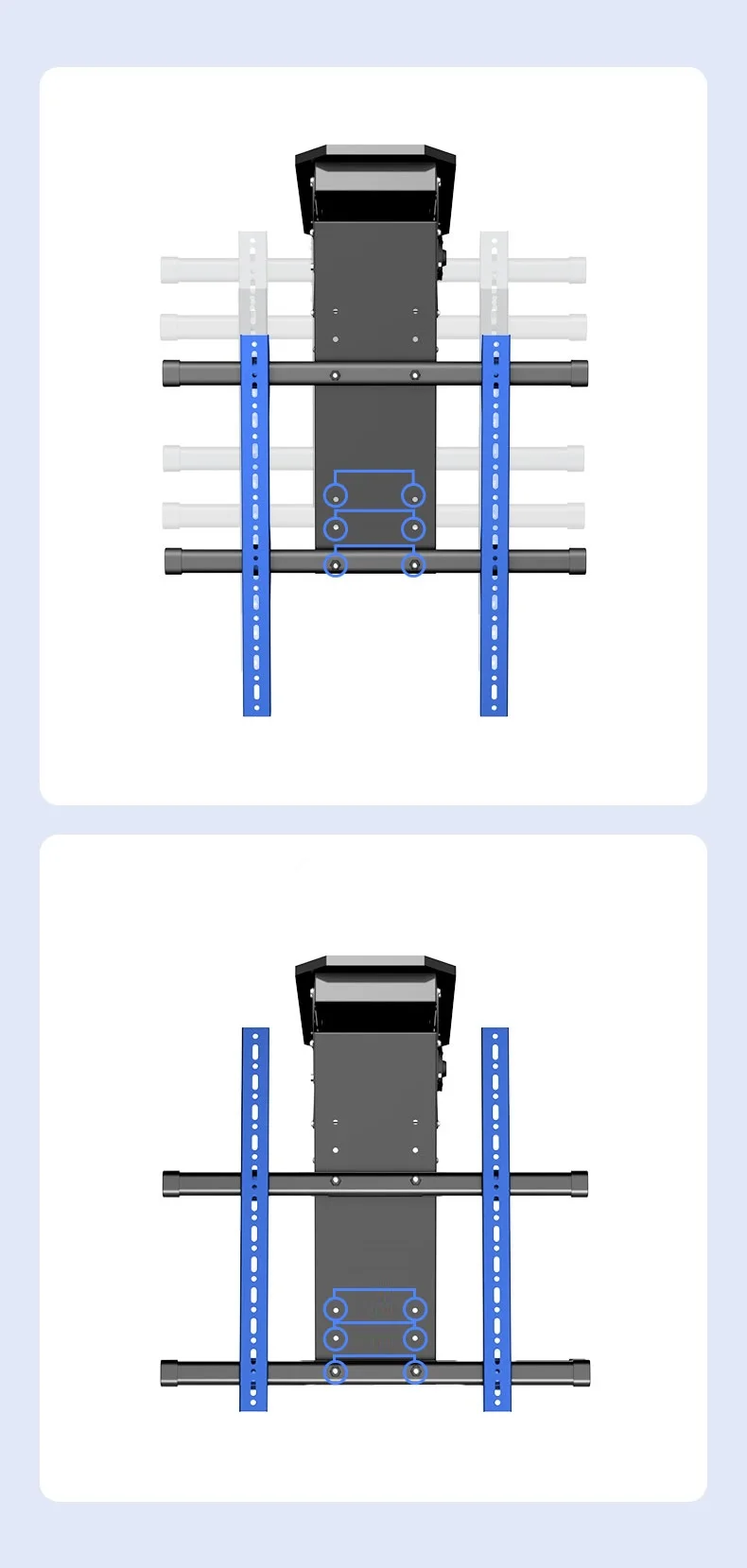 90" Adjustable Remote Control Retractable Motorized Lift Flip Down ...