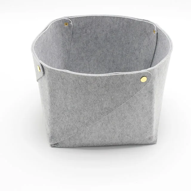 Customized Design Felt Foldable Storage Basket Bedroom Felt Storage Bag ...