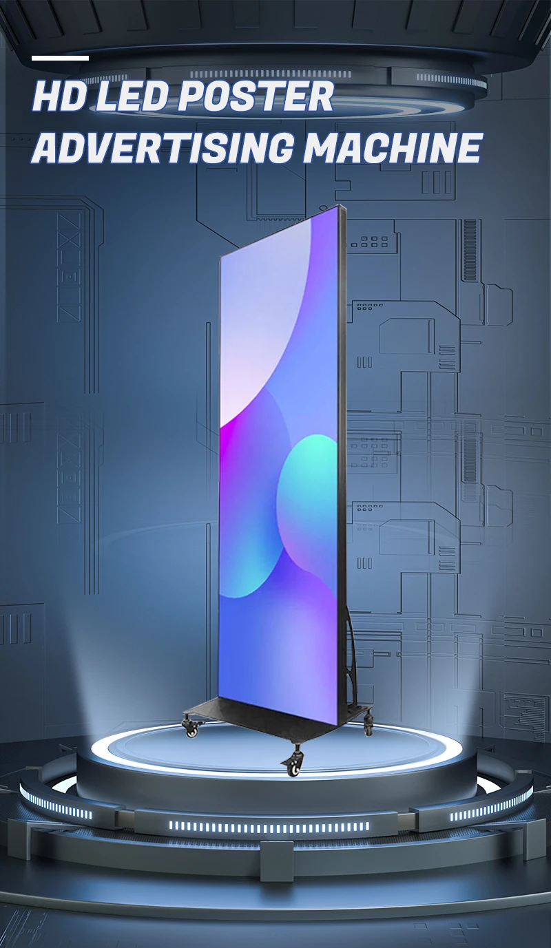 Portable LED Digital Signage Monitor with 4K Resolution Cloud-Based CMS ...