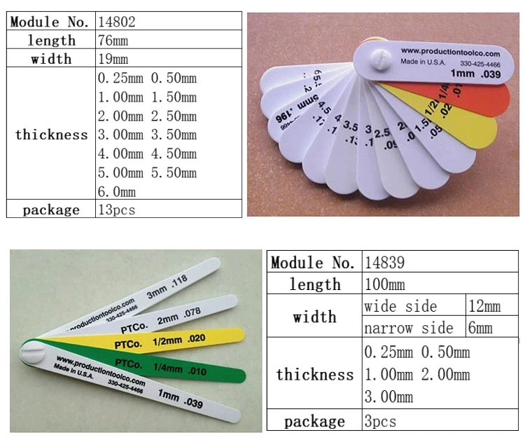 14280 Car Feeler Gauge - Precision Plastic Measurement Tools