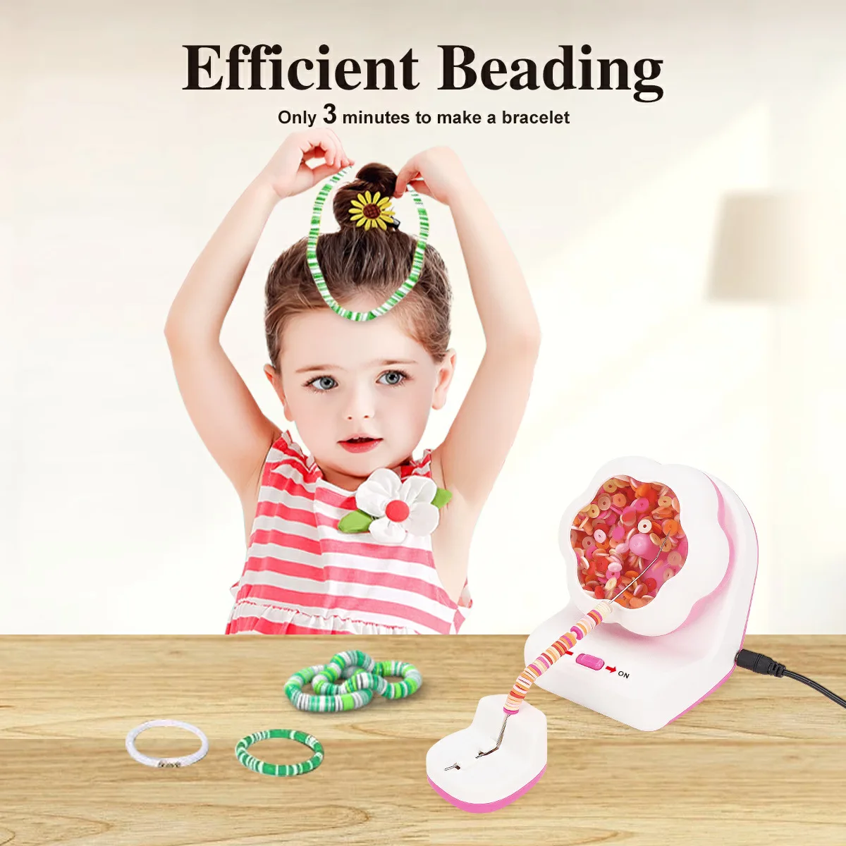 Automatic Rotating Electric Beads Spinner for Jewelry Making
