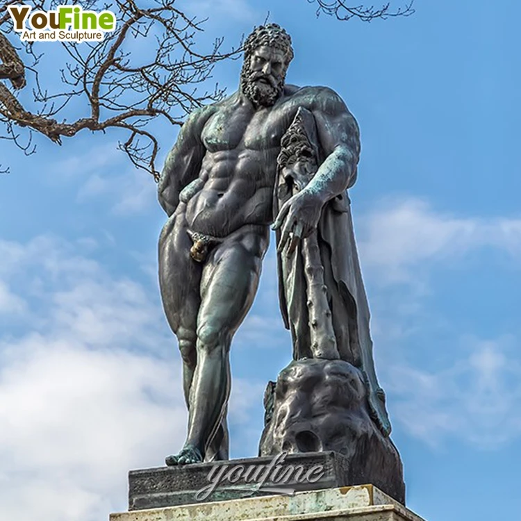 Life Size Outdoor Garden Casting Antique Bronze Hercules Statues