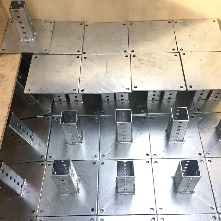 Galvanized Steel Surface Mount Sign Post Base Square Shape Sign Post ...