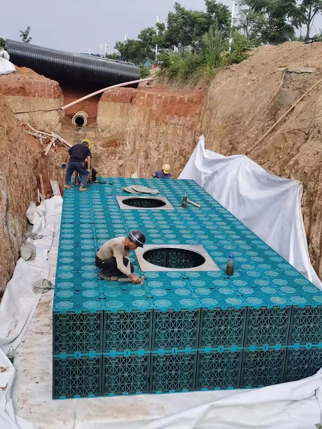 Rainwater Stormwater Collection Modular Block Crates Module Tank System ...