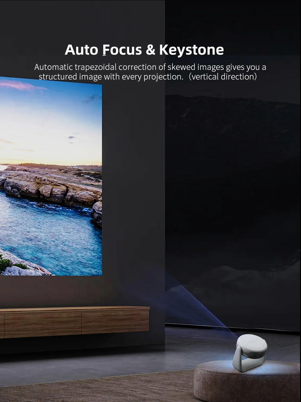 Yinzam K1 Projector - 1080p LED Lamp Projector with 4K HDR10