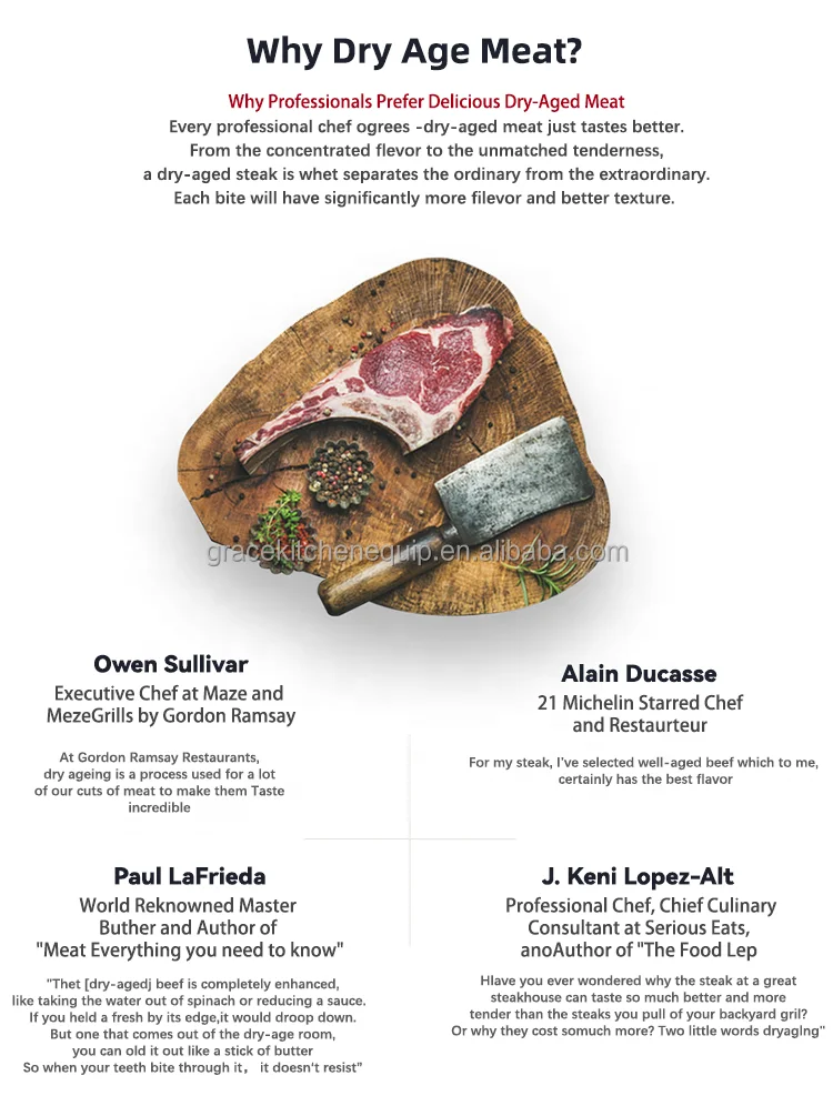 4 Doors Aged Beef Ager Machine Meat Curing Cabinet Steak Age Fridge Dry ...