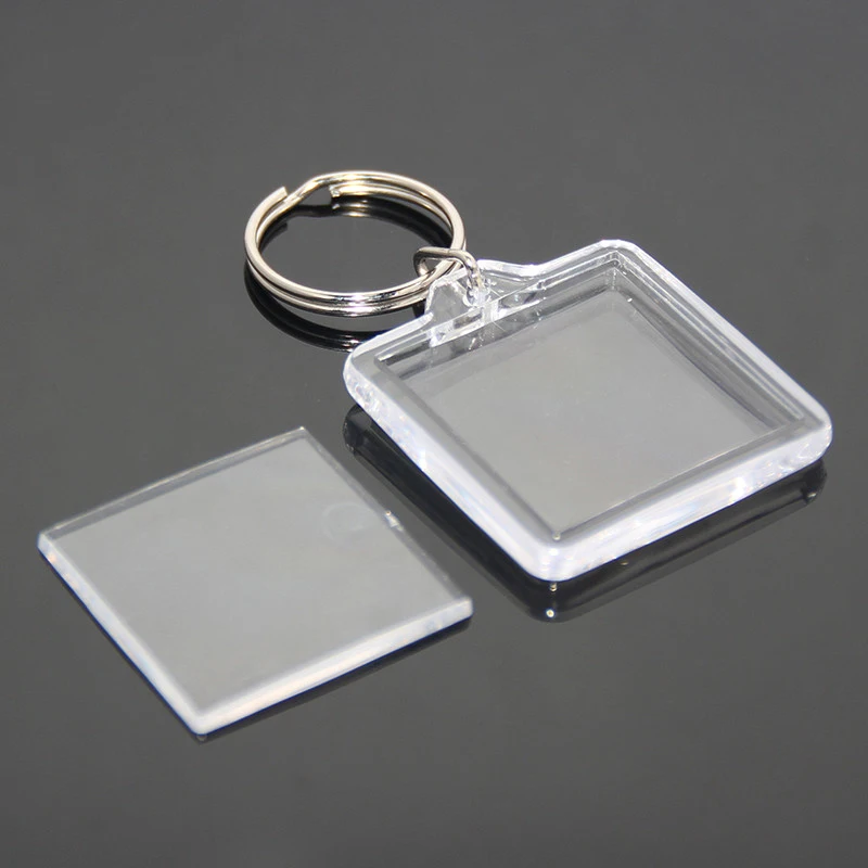 Clear Key Chain - Transparent Keyring with Acrylic Photo Frame