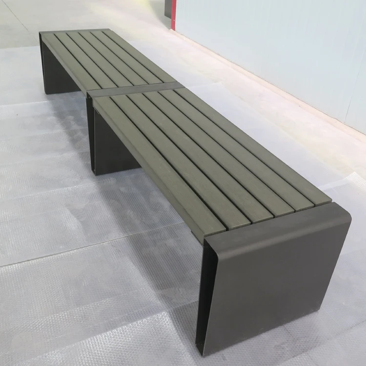 Public Patio Wpc Wood Garden Park Bench Seat Outdoor Modern Wooden ...